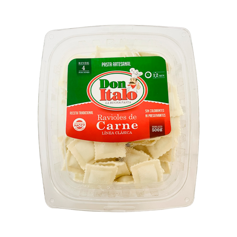 Ravioles de carne 500 grs.